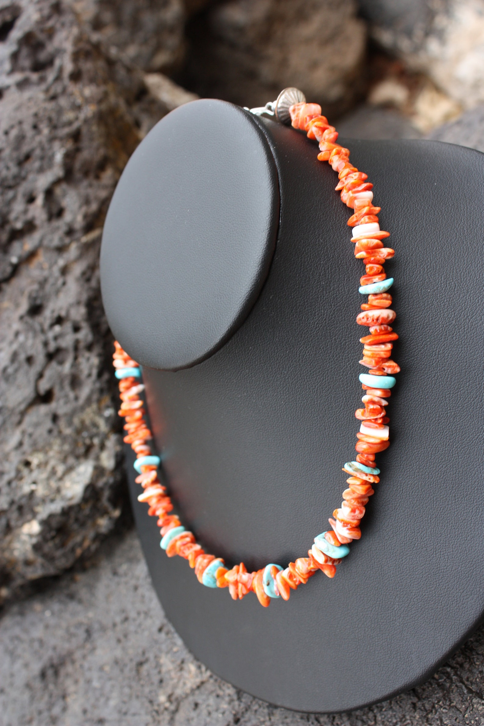 Spiny Oyster Necklace Turquoise Sterling Silver Pueblo - Etsy