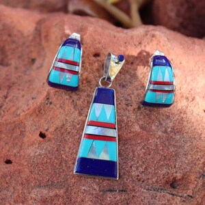 Inlay Set Multi Gem Inlay Native Design Jewelry Southwest Jewelry Santa ...