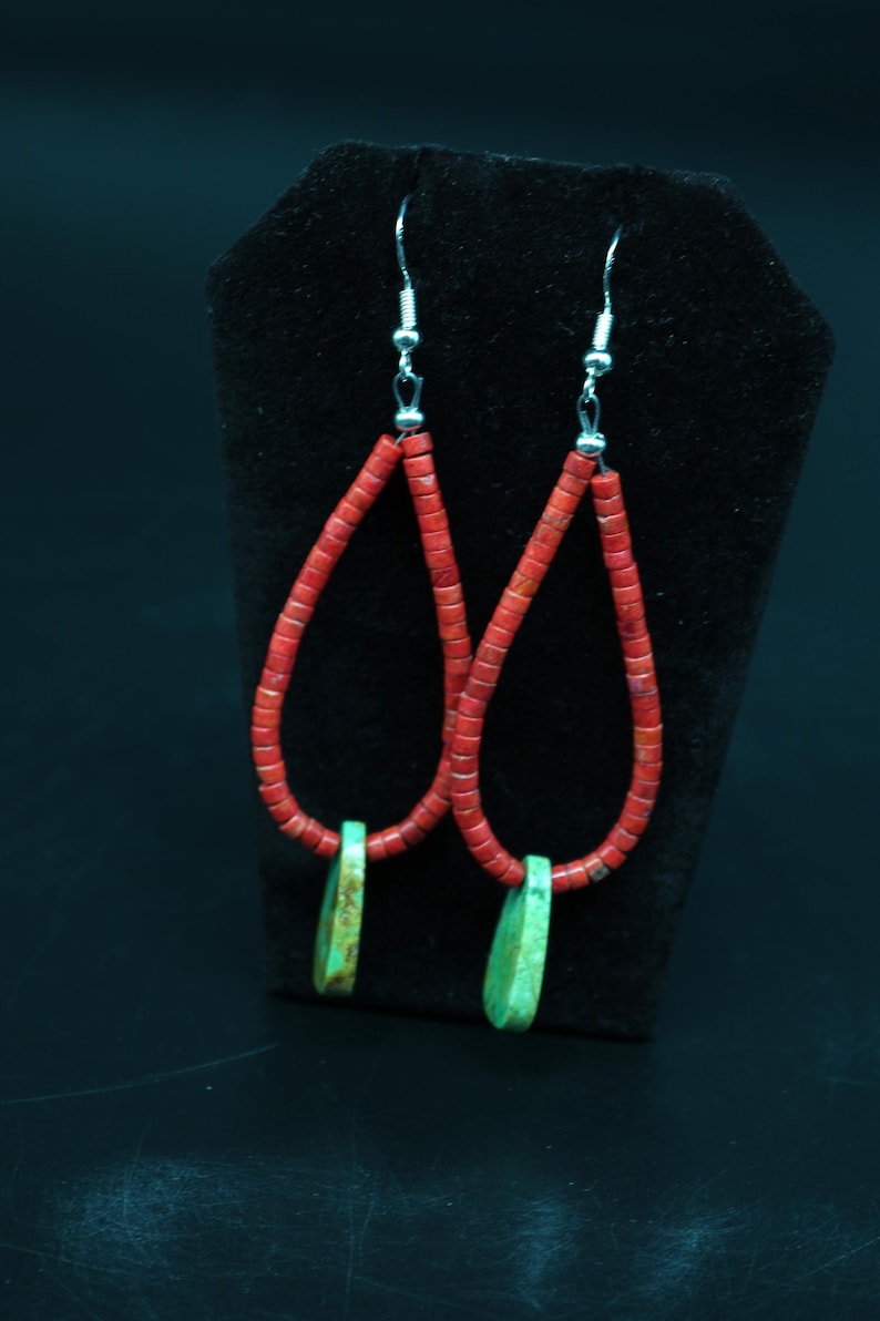 Coral Heishi Lions Paw Jacla Earrings - Etsy