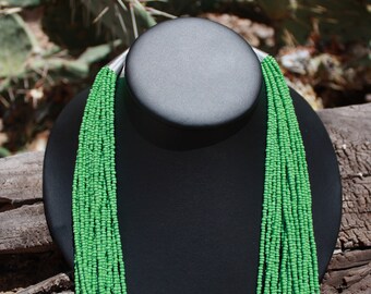 Multi Strand Seed Bead Necklace | Etsy