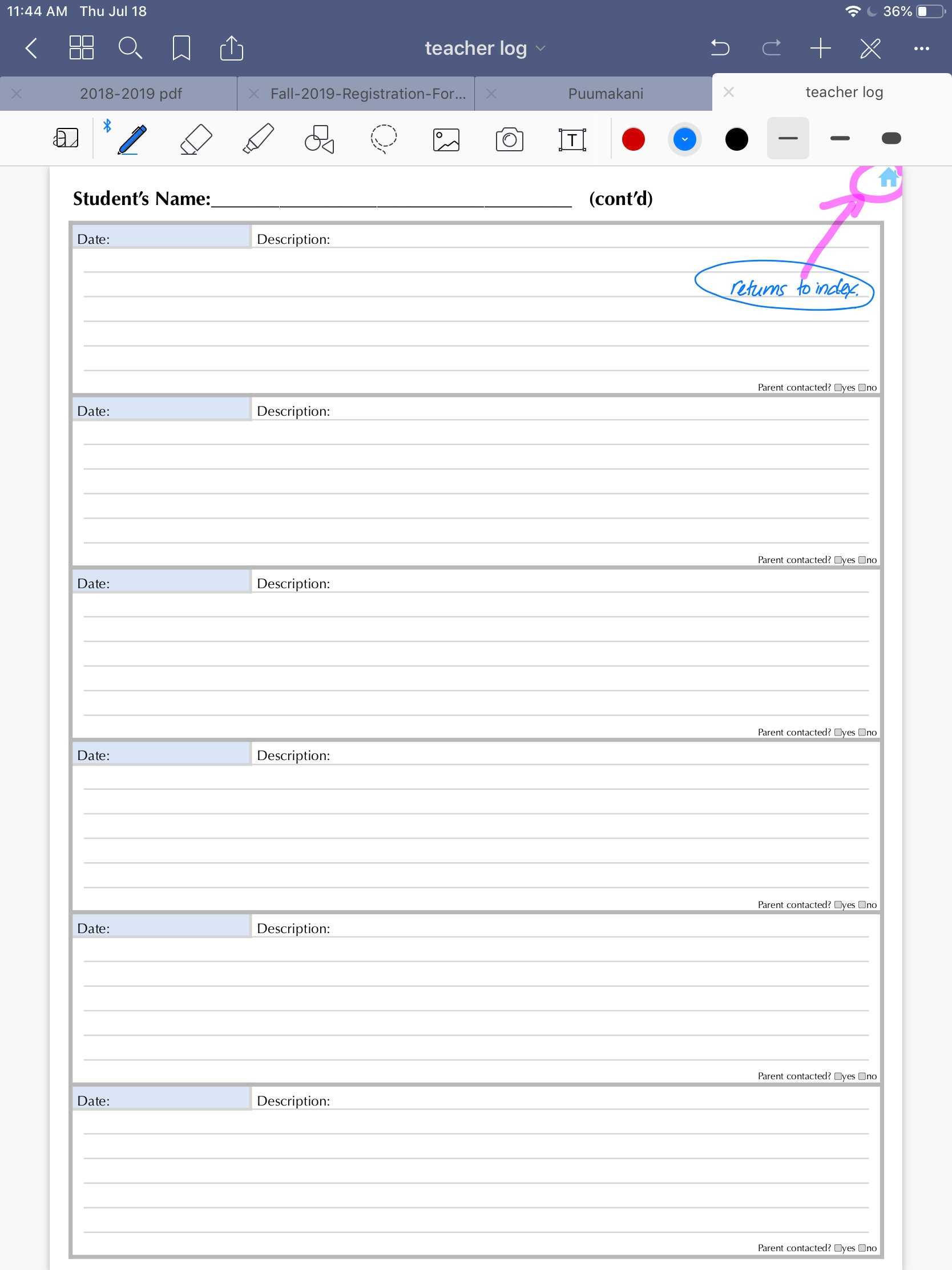 DIGITAL TEACHER LOGBOOk planner notebook Goodnotes Notability - Etsy France