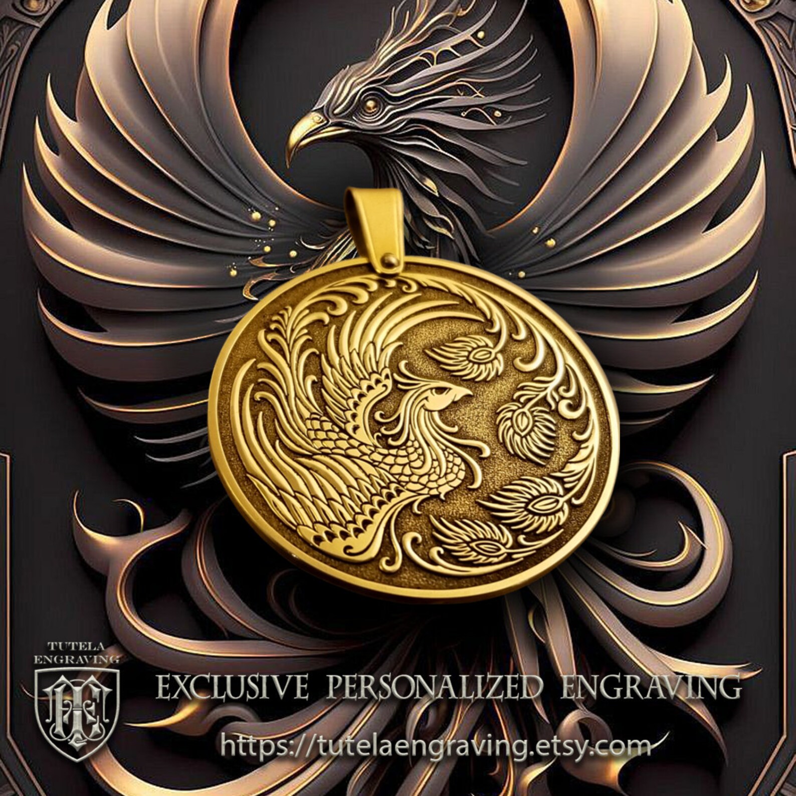 Phoenix: Symbol of Eternal Life Pendant - Etsy