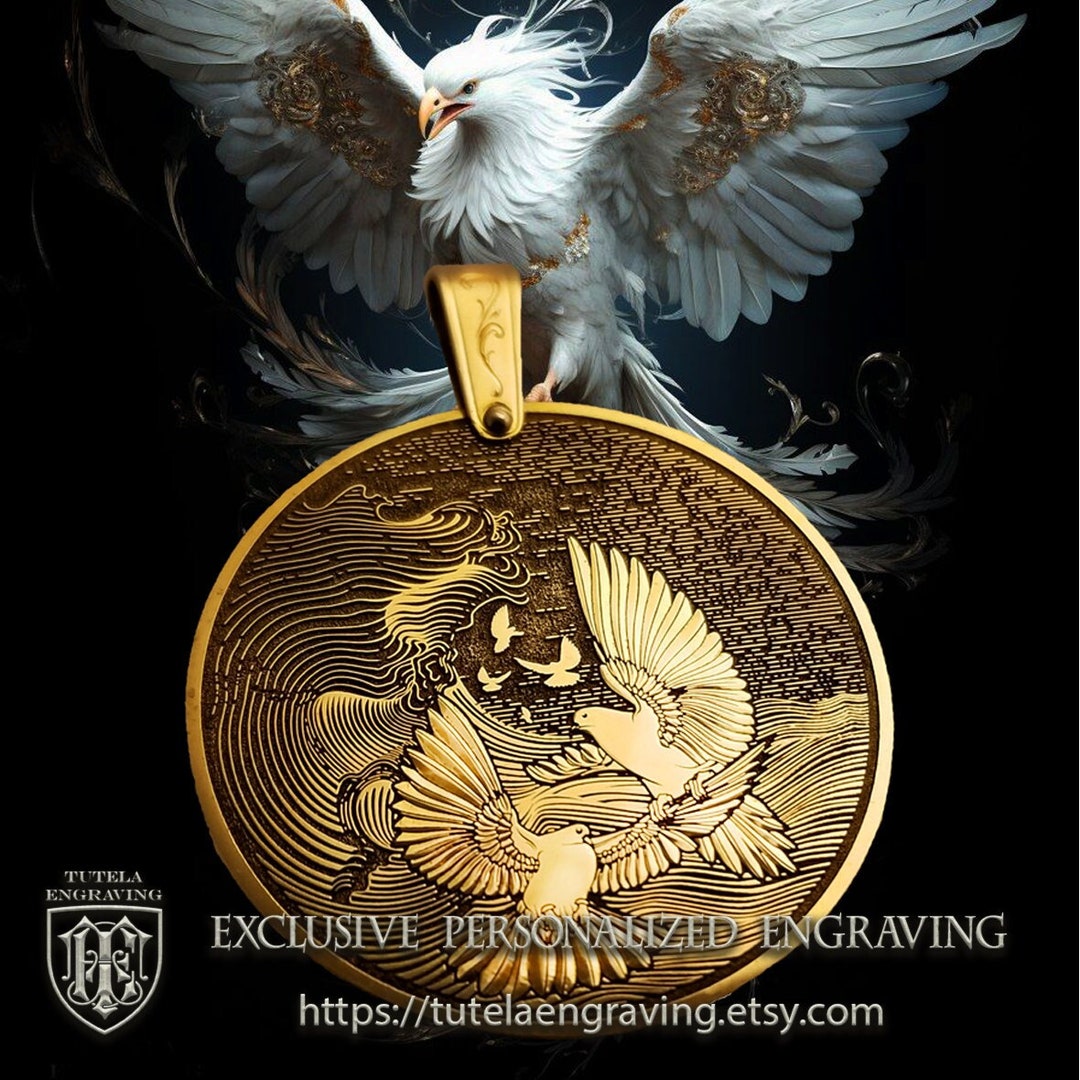 Element Pendant: Doves in the Storm - Etsy