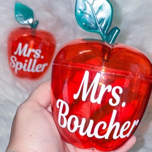 Personalized Apple Containers - Teacher Appreciation - Etsy
