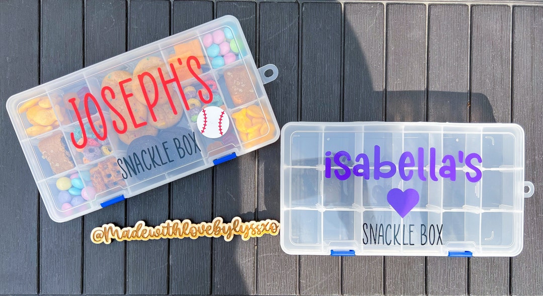 Personalized Snack Box Snackle Box Kids Snack Container - Etsy