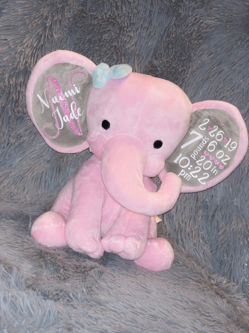 Birth Stat Elephant - Etsy