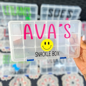 Personalized Snack Box - Snackle Box - Kids Snack Container - Etsy