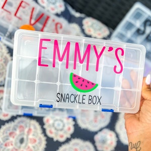 Personalized Snack Box - Snackle Box - Kids Snack Container - Etsy