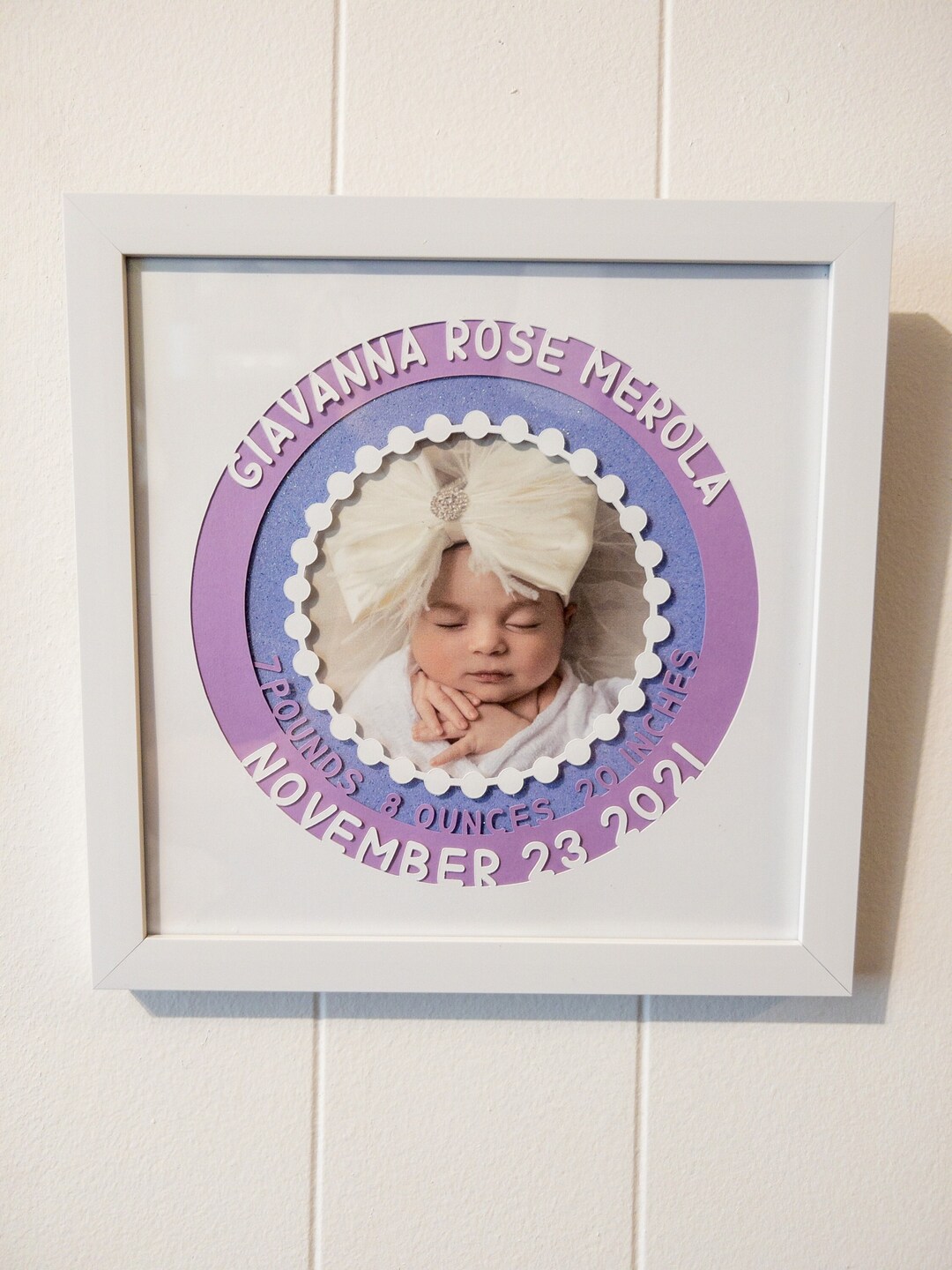 Baby Birth Stat Frame - Etsy Österreich