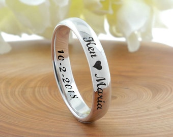 Engraved ring | Etsy