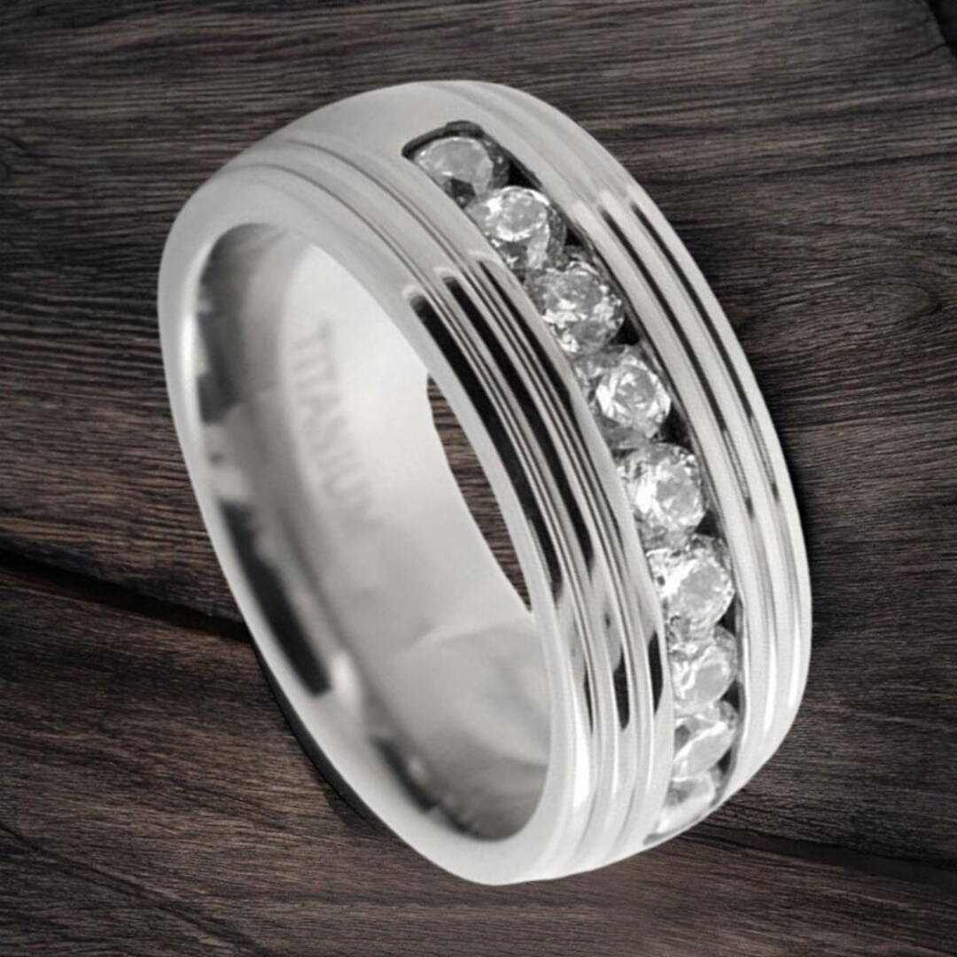 Personalized Titanium Band, Mens Ring, Titanium Mens Ring, Man Ring ...