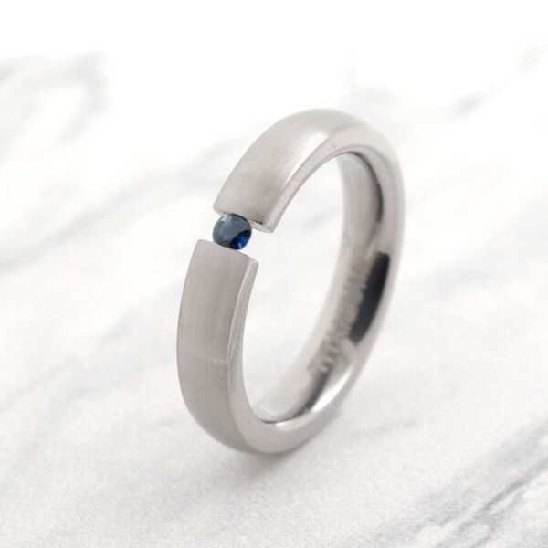 Tension Set Ring - Etsy