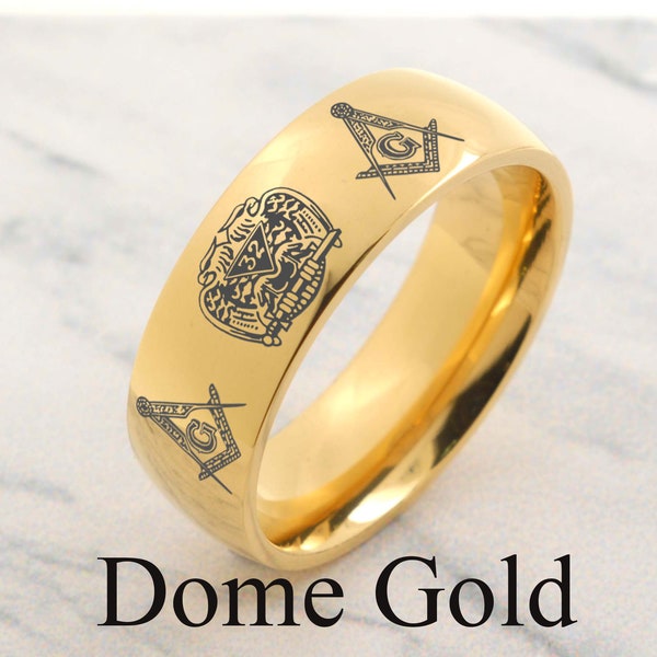 Masonic Titanium Ring - Etsy