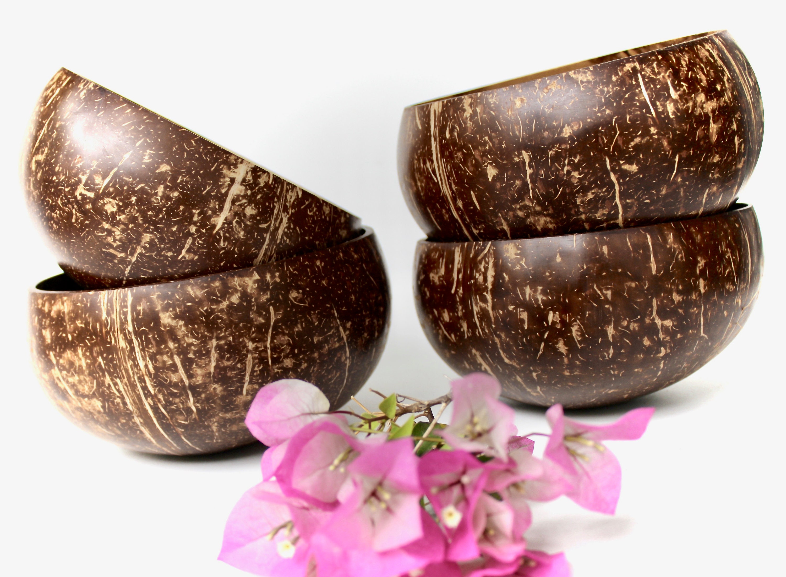 Coconut Shell Bowls | 2–5pcs Jumbo Set | Serving Bowls | Natural Eco ...