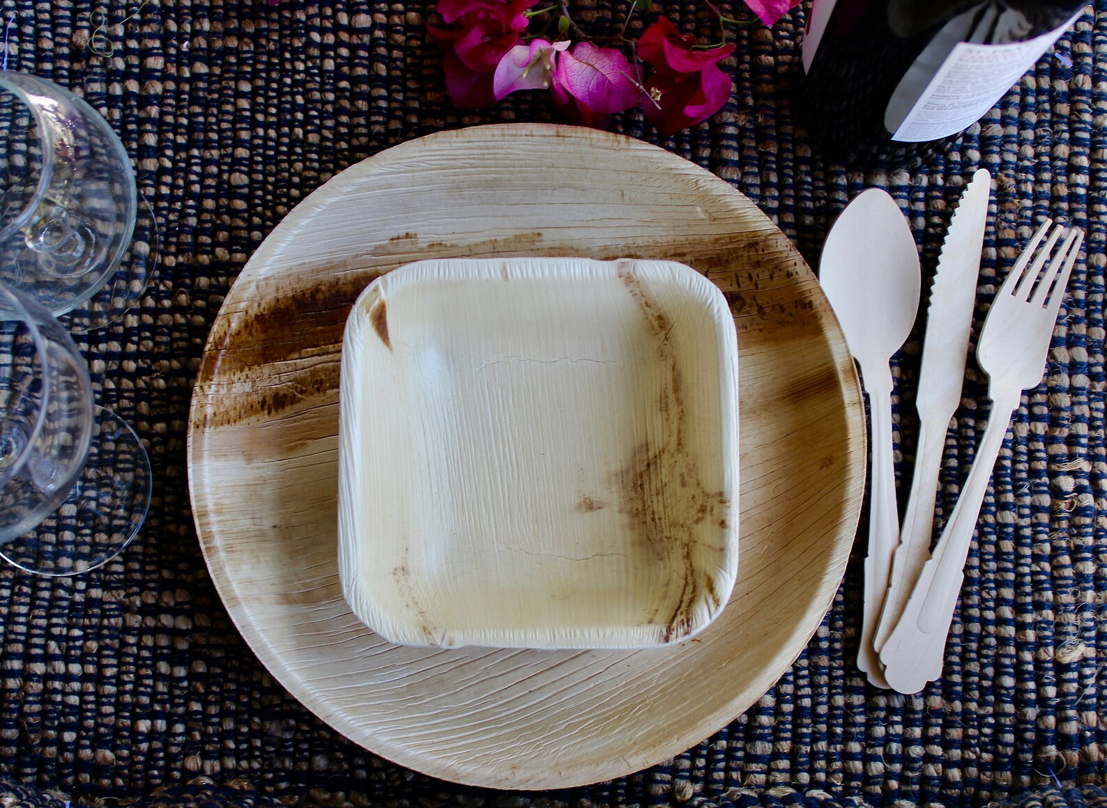 Disposable Palm Leaf Round Plate Natural Sustainable 25 Pice | Etsy