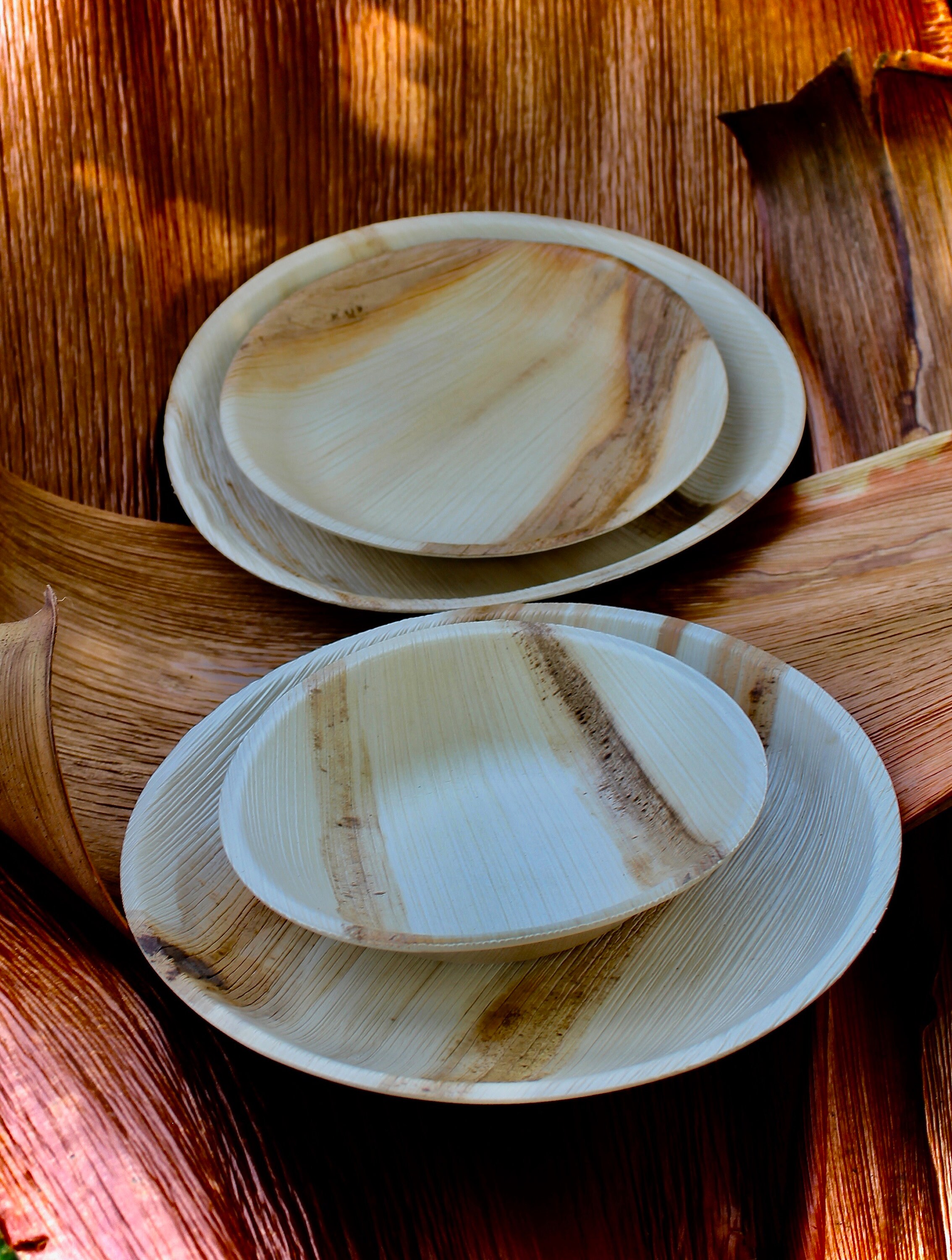 Disposable Palm Leaf Round Plate Natural Sustainable 25 Pice - Etsy