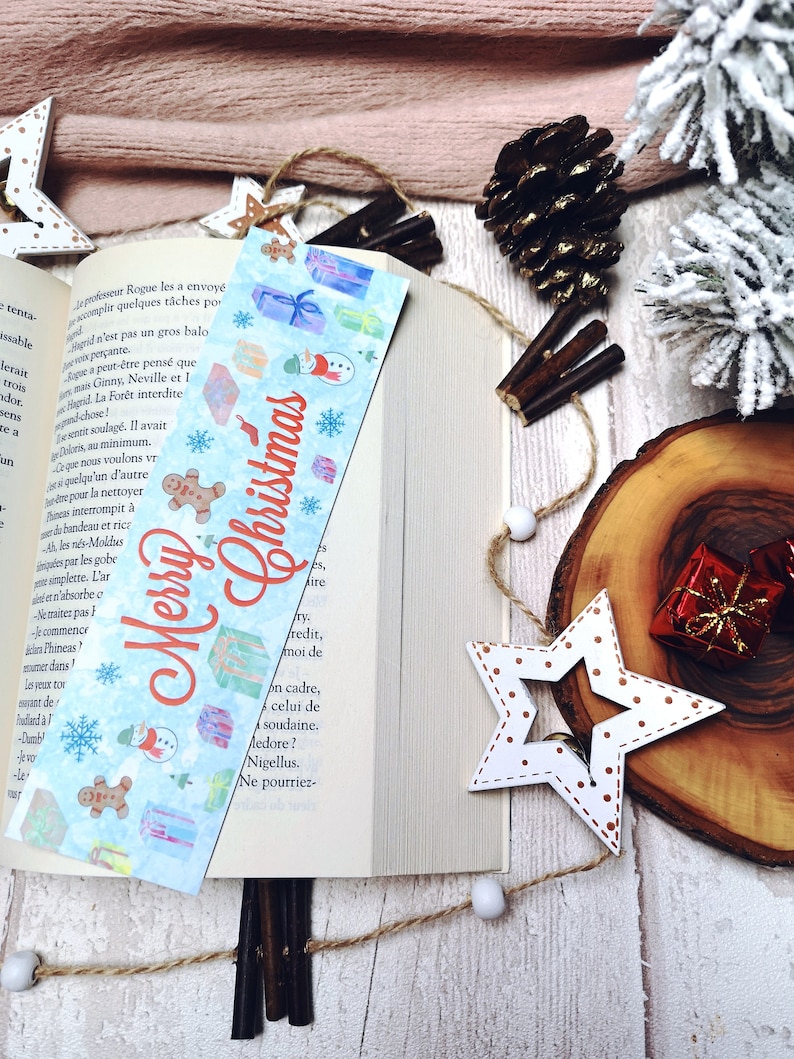 Marque-page de Noël Merry Christmas Format poche | Etsy