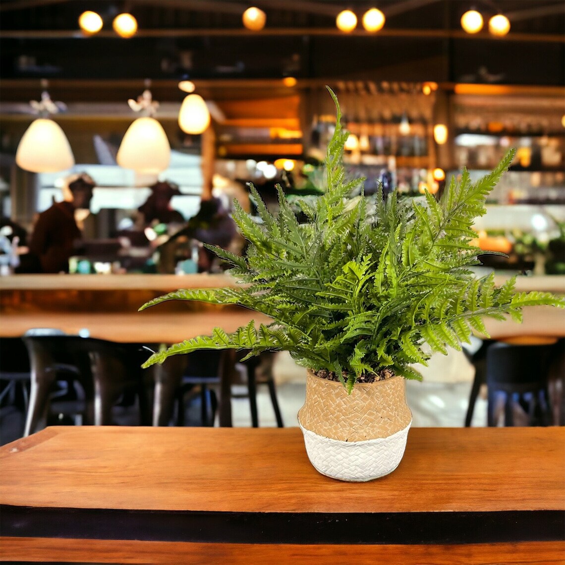 Real Touch Faux Fern Houseplant Boho Plant Decor Faux Greenery Spa Bath ...