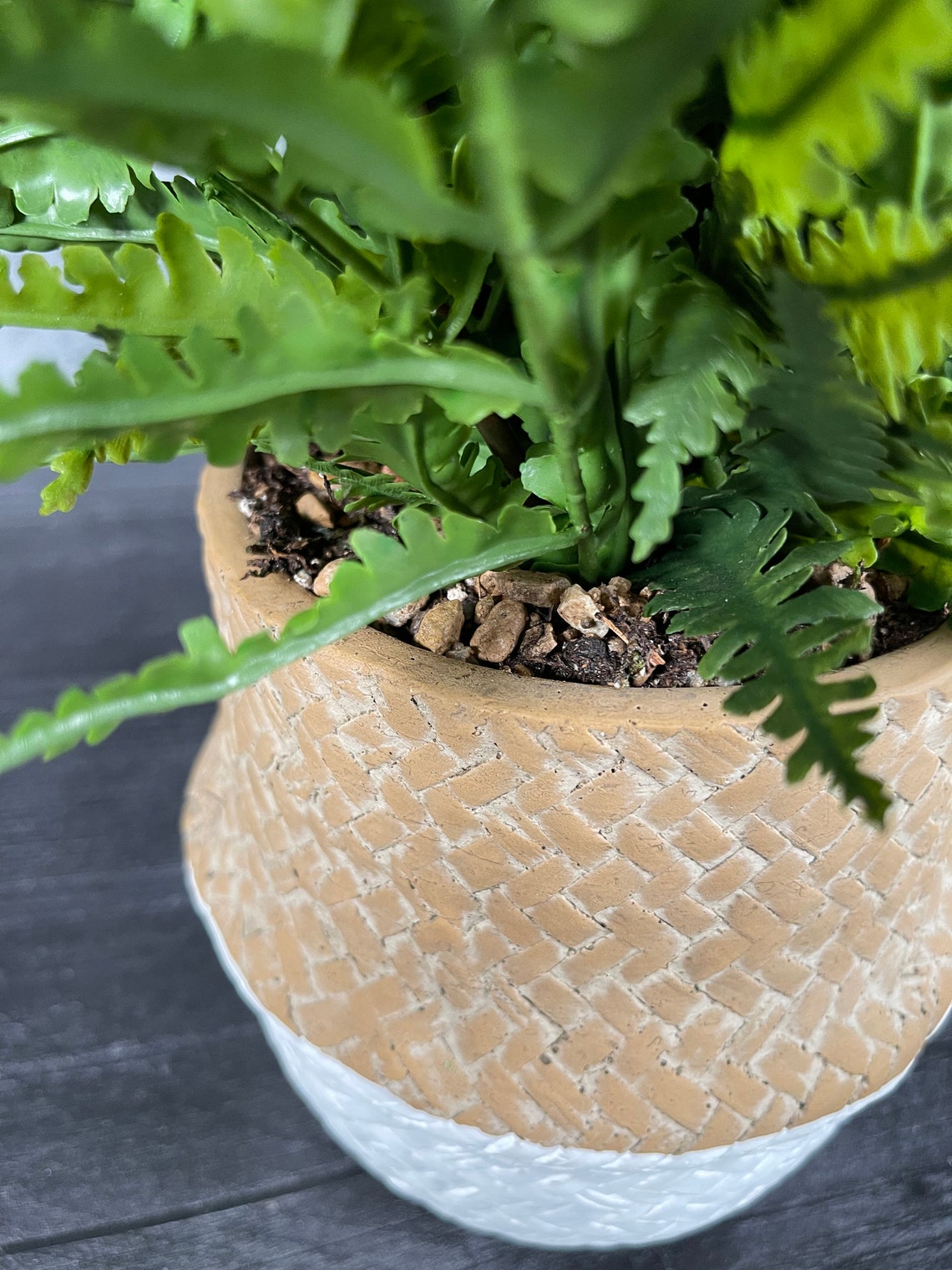 Real Touch Faux Fern Houseplant Boho Plant Decor Faux Greenery Spa Bath ...