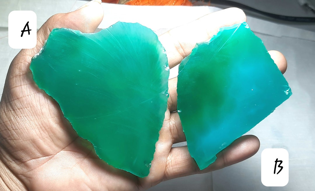 Green Onyx Rough Gemstone:dyed Onyx Slice,unpolished Onyx Rock,raw ...