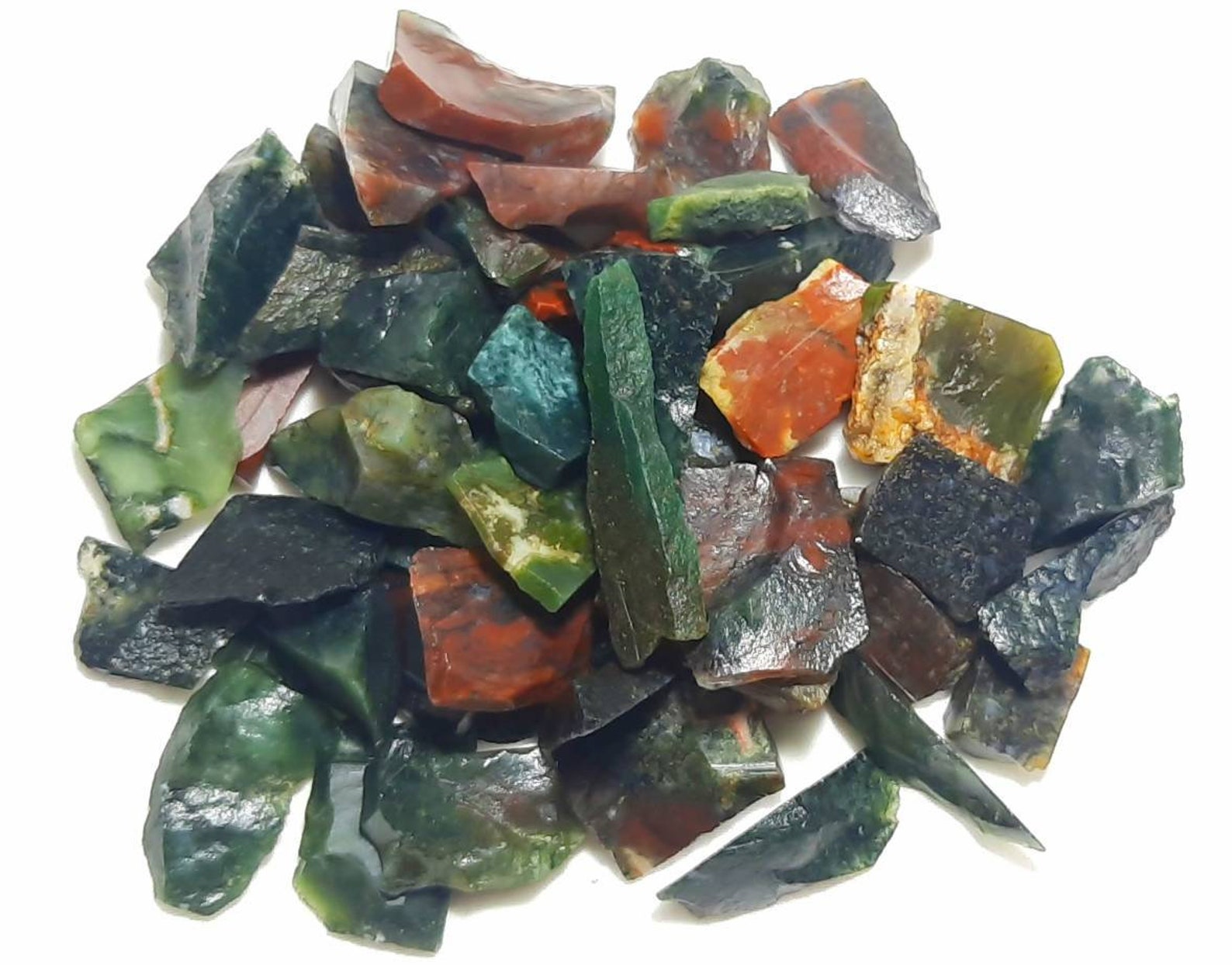 Moss Agate Red Green Jasperraw Jasper Crystal Green Roughred - Etsy