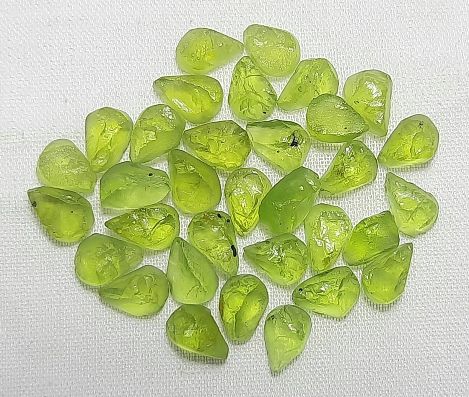 Natural Peridot Pear Unpolished Rough Gemstoneperidot - Etsy