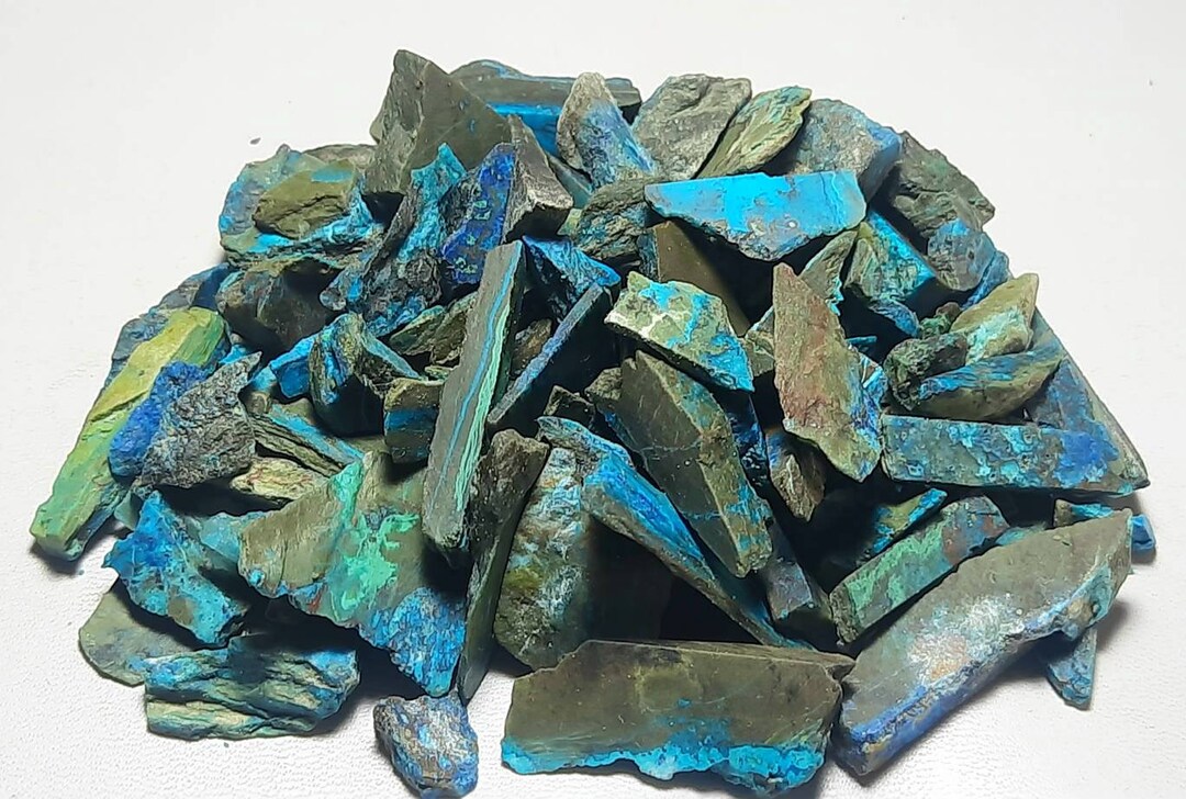 Natural Azurite Crystal Slab,chrysocolla Rough,azurite Rough Gemstone ...