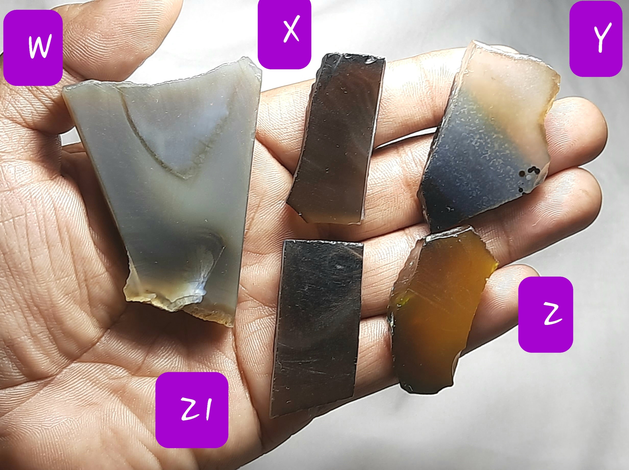 Black Banded Onyx Rough Gemstone:dyed Onyx Slice,unpolished Onyx Rock ...