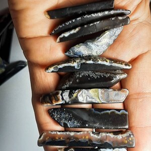 Black Banded Onyx Rough Gemstone,black Banded Onyx Specimens,black ...