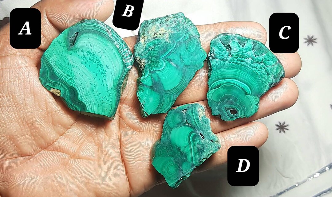 Natural Malachite Unpolished Slices Gemstone,aaa Quality Malachite ...