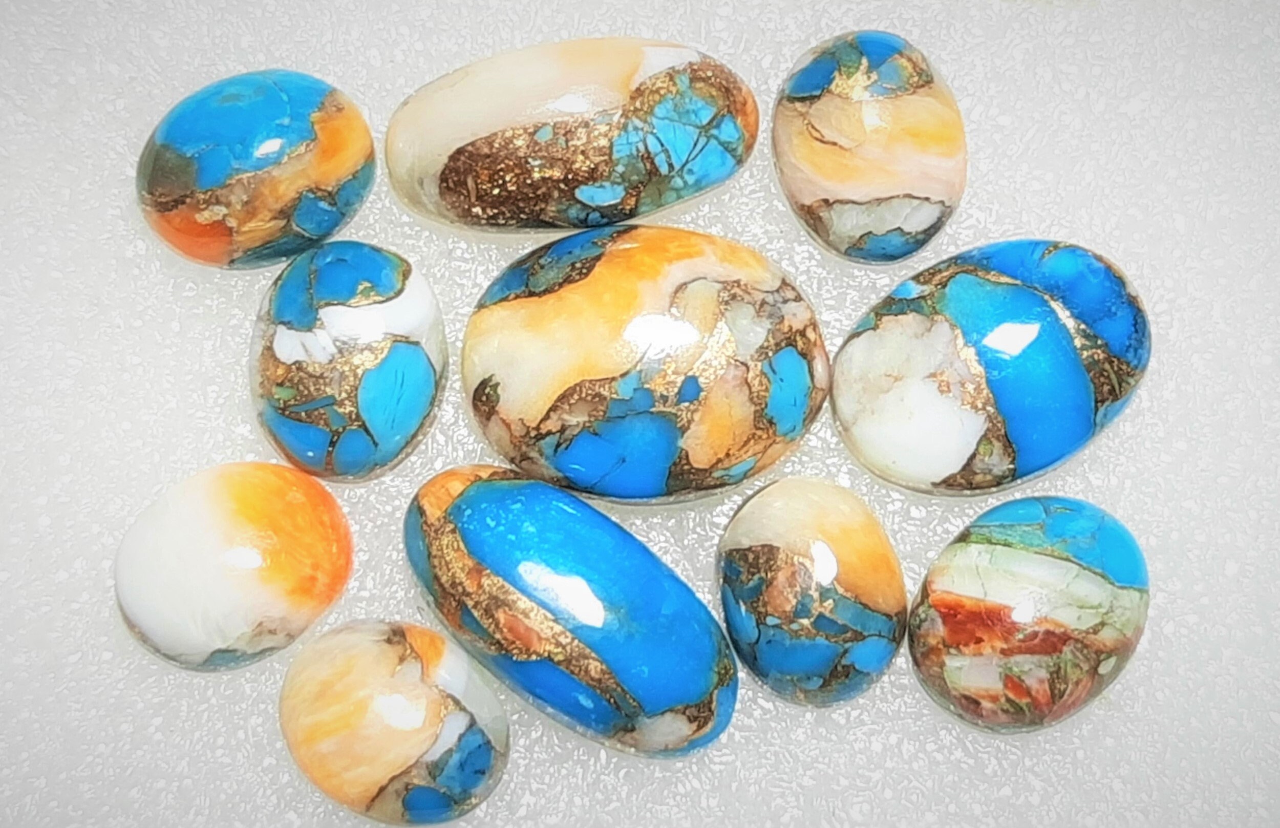 AAA Quality Spiny Oyster Mohave Turquoise Oval Cabochon Gemstone,sizes ...