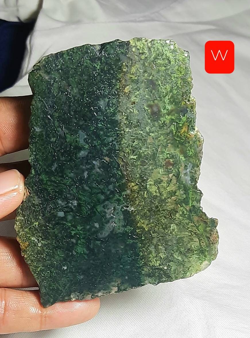 Moss Agate Green Jasperraw Jasper Crystal Green Roughraw - Etsy