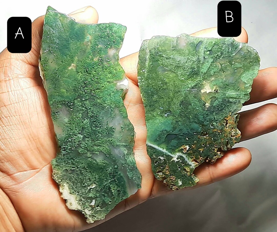 Moss Agate Green Jasperraw Jasper Crystal Green Roughraw - Etsy