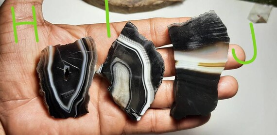 Black Banded Onyx Rough Gemstoneblack Banded Onyx - Etsy