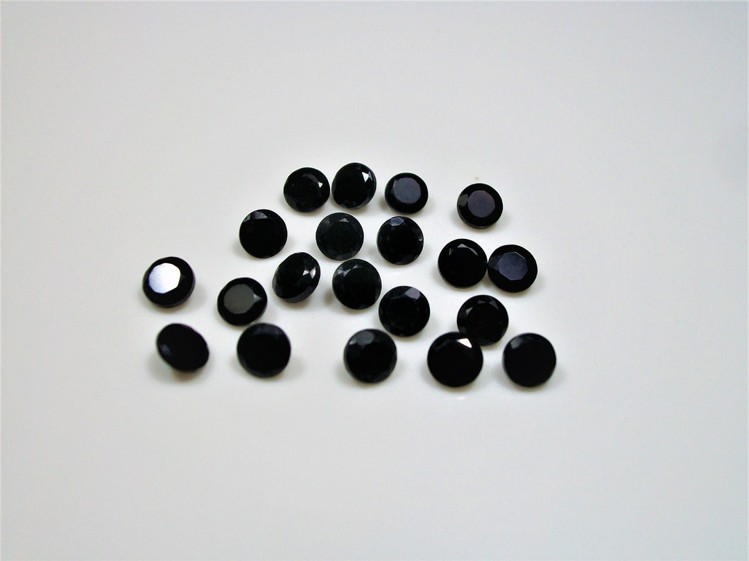 Black Onyx Faceted Round Gemstone,round Onyx,black Onyx Sizes 2x2 Mm to ...