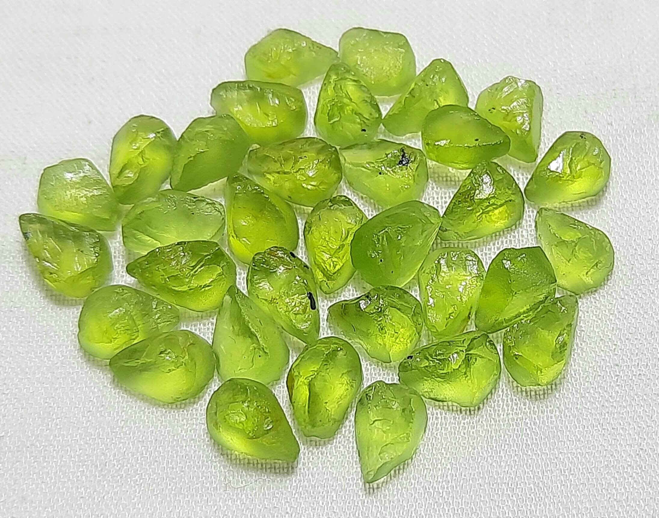 Natural Peridot Pear Unpolished Rough GemstonePeridot | Etsy