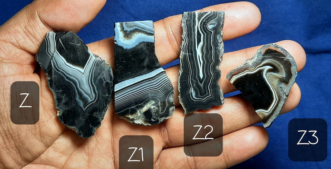 Black Banded Onyx Rough Gemstone,black Banded Onyx Specimens,black Onyx ...