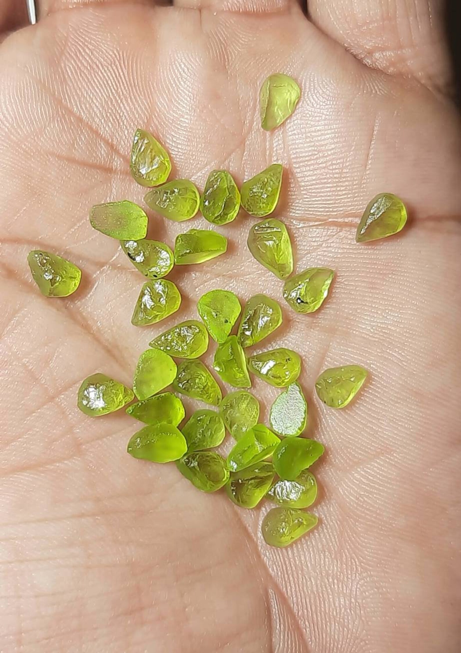 Natural Peridot Pear Unpolished Rough Gemstoneperidot - Etsy UK