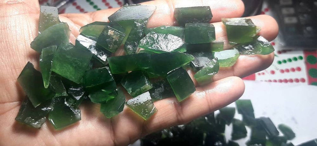 Rough Serpentine Gemstone Slices: Raw Jewelry Specimens Natural ...