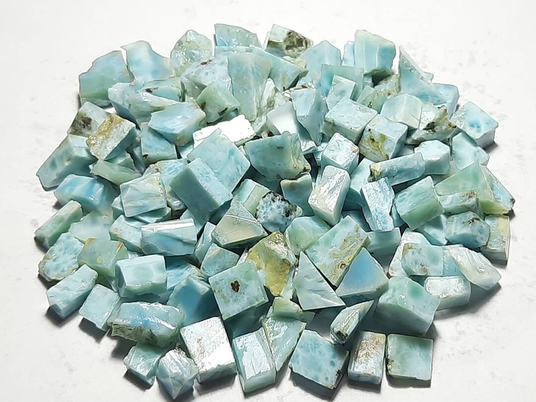 Piedra preciosa en bruto larimar azul natural, especímenes de Larimar ...