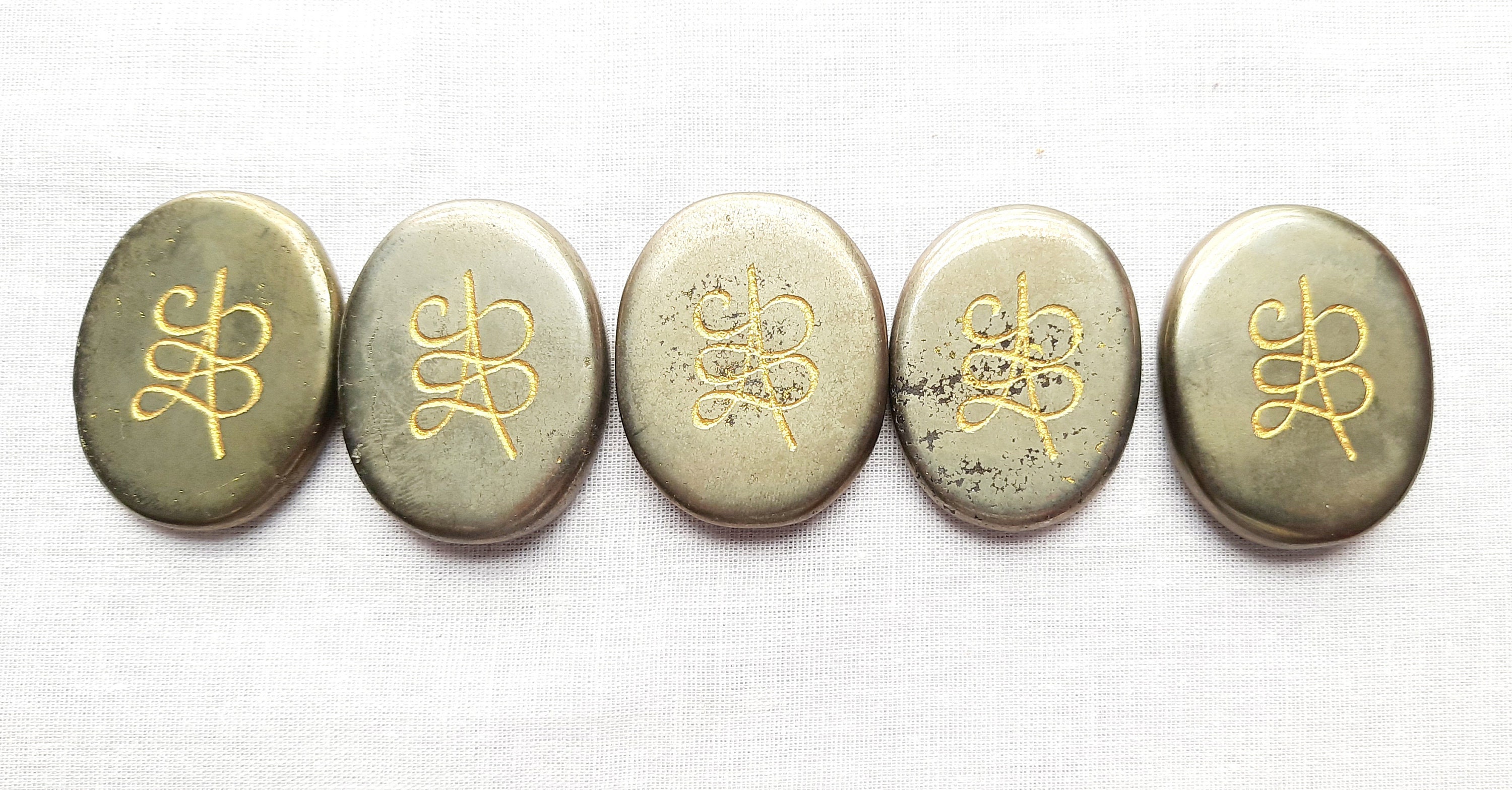 Natural Pyrite Zibu Symbol Stone: Money Wealth Coin Cash Flow Goodluck ...