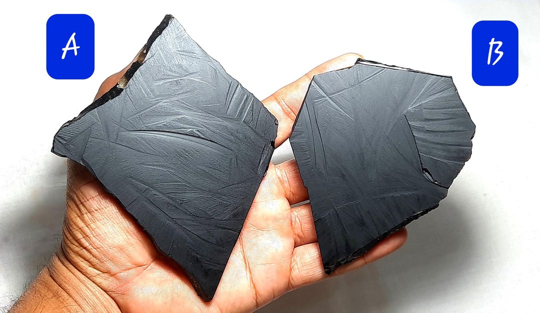 Black Onyx Rough Gemstone:dyed Onyx Slice,unpolished Onyx Rock,raw ...