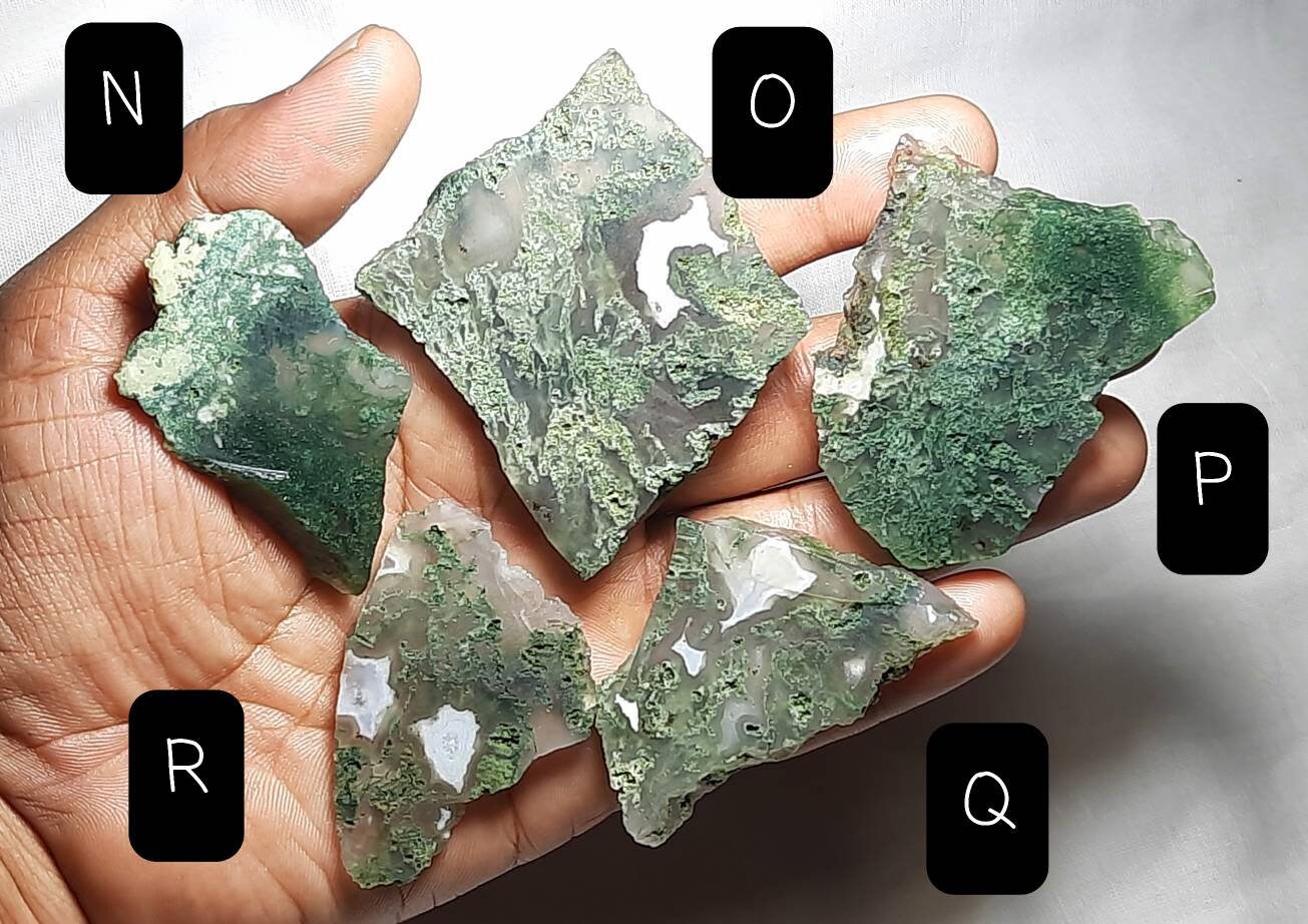 Moss Agate Green Jasperraw Jasper Crystal Green Roughraw - Etsy