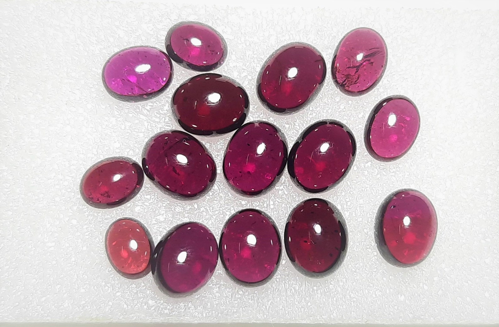 Natural Rhodolite Garnet Oval Cabochon Gemstonerhodolite - Etsy