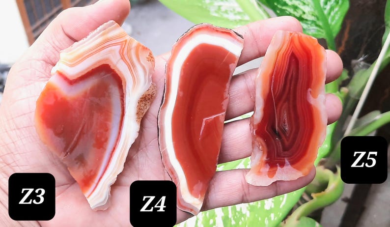 Red Banded Onyx Rough Gemstone:dyed Onyx Slice,unpolished Onyx Rock,raw ...