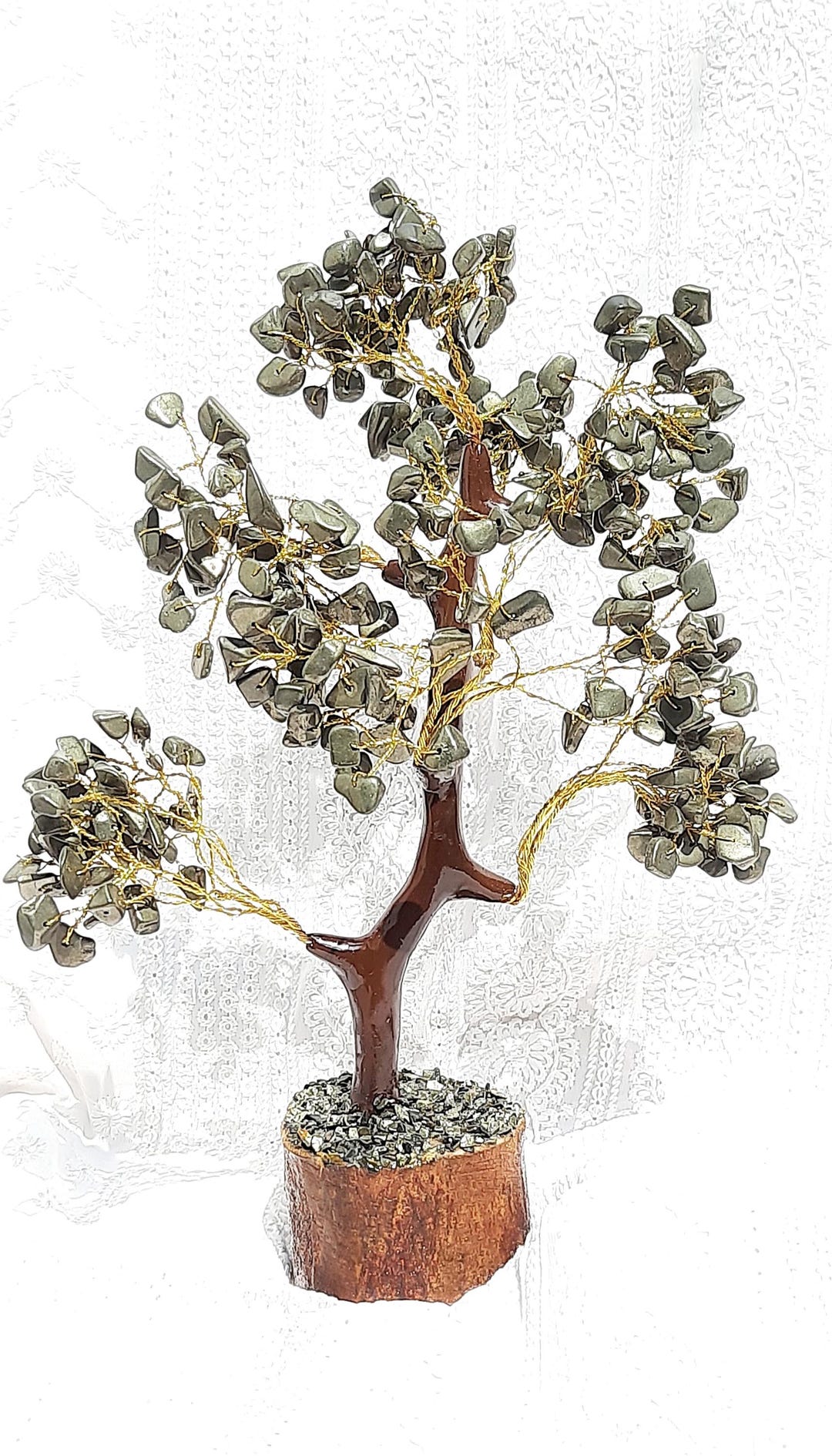 Natural Pyrite Crystal Bonsai Money Tree: Goodluck,homedecor,pyrite ...