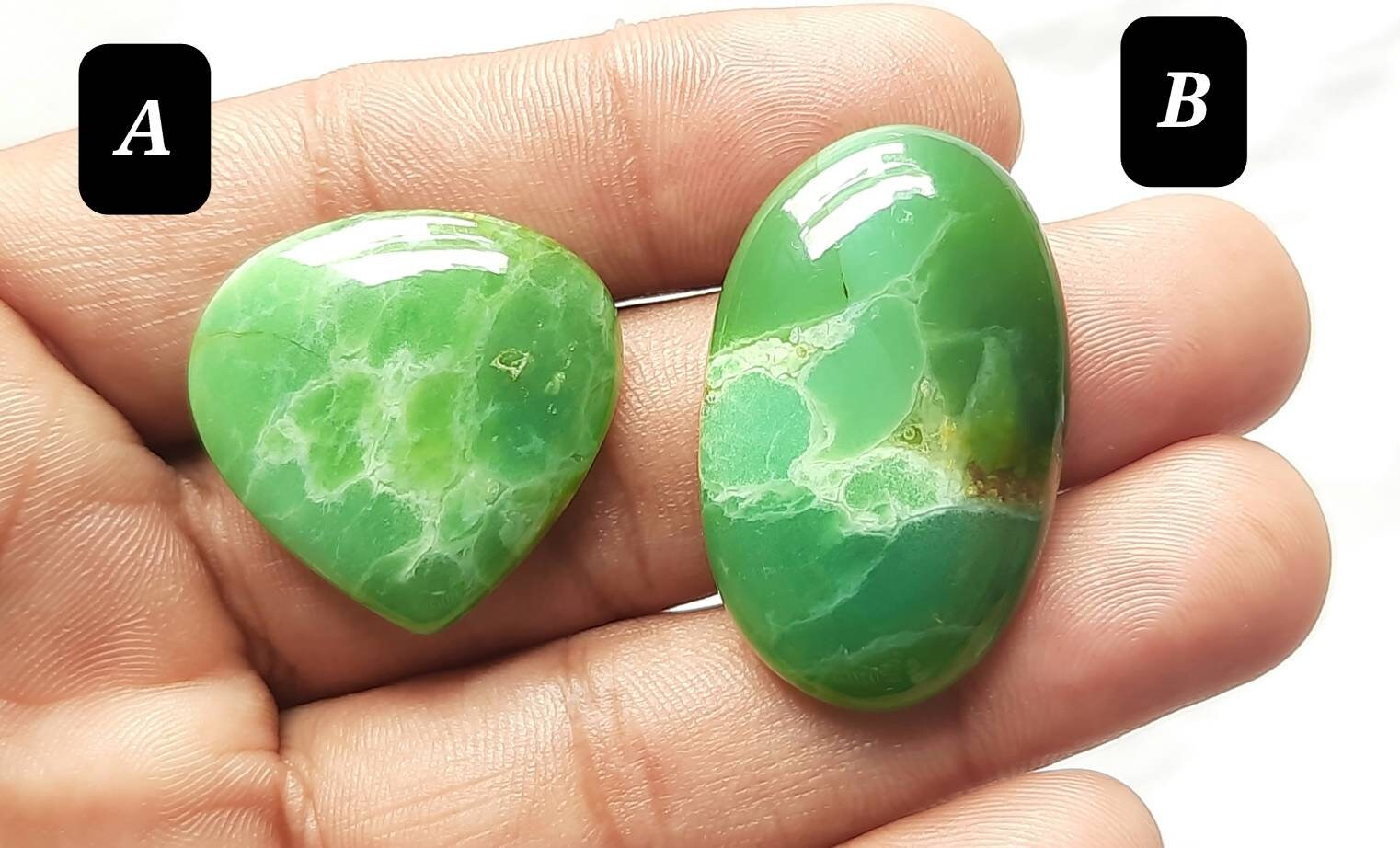 Erstaunlicher Chrysopras-Edelstein, Designer 100% natürlicher Zitronen-Chrysopras-Cabochon ...