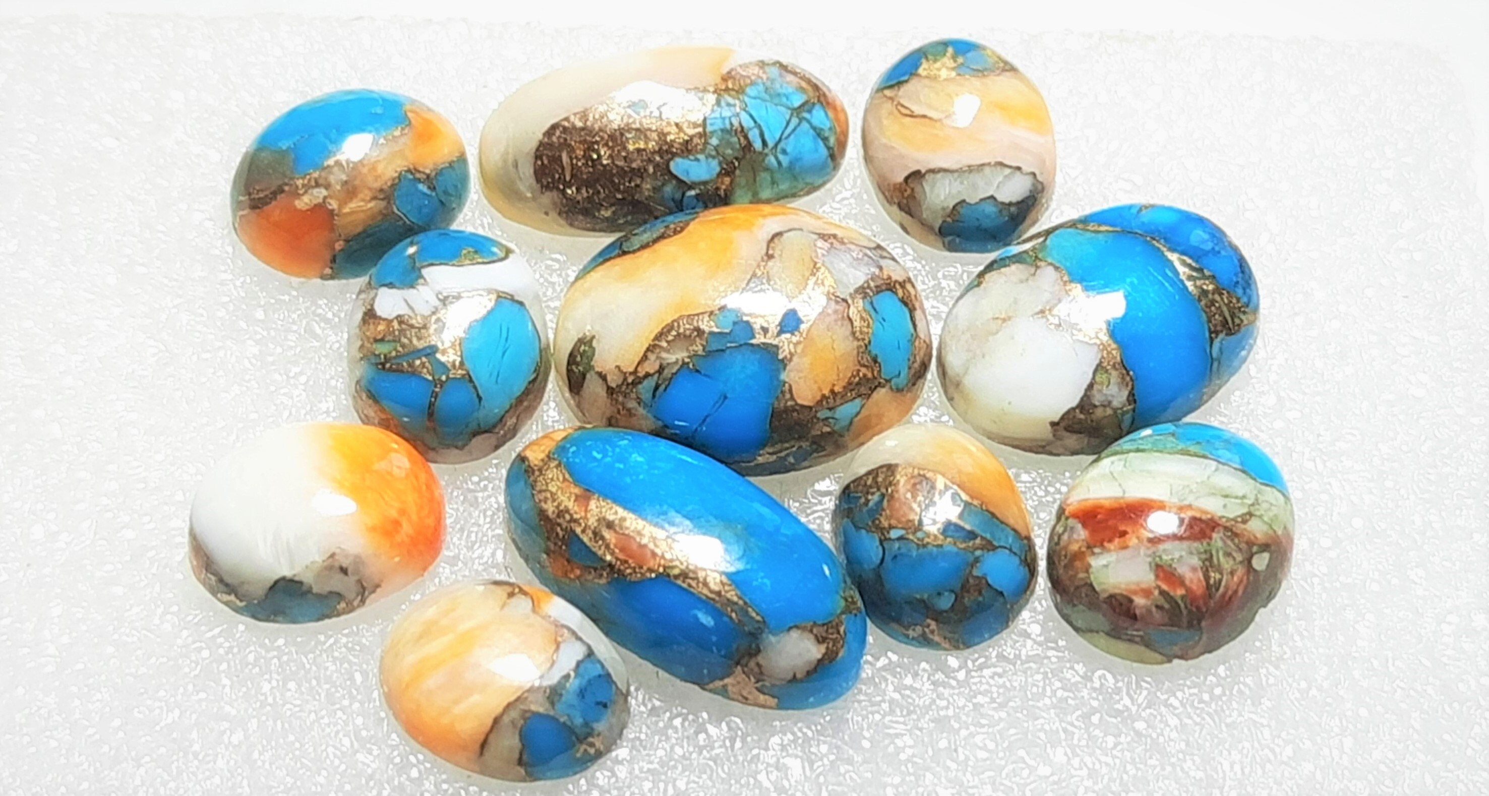 AAA Quality Spiny Oyster Mohave Turquoise Oval Cabochon Gemstone,sizes ...
