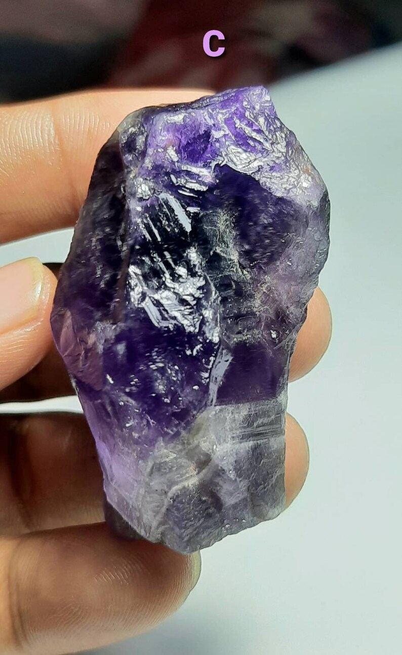 Natural African Amethyst Unpolished Rough Gemstoneamethyst - Etsy