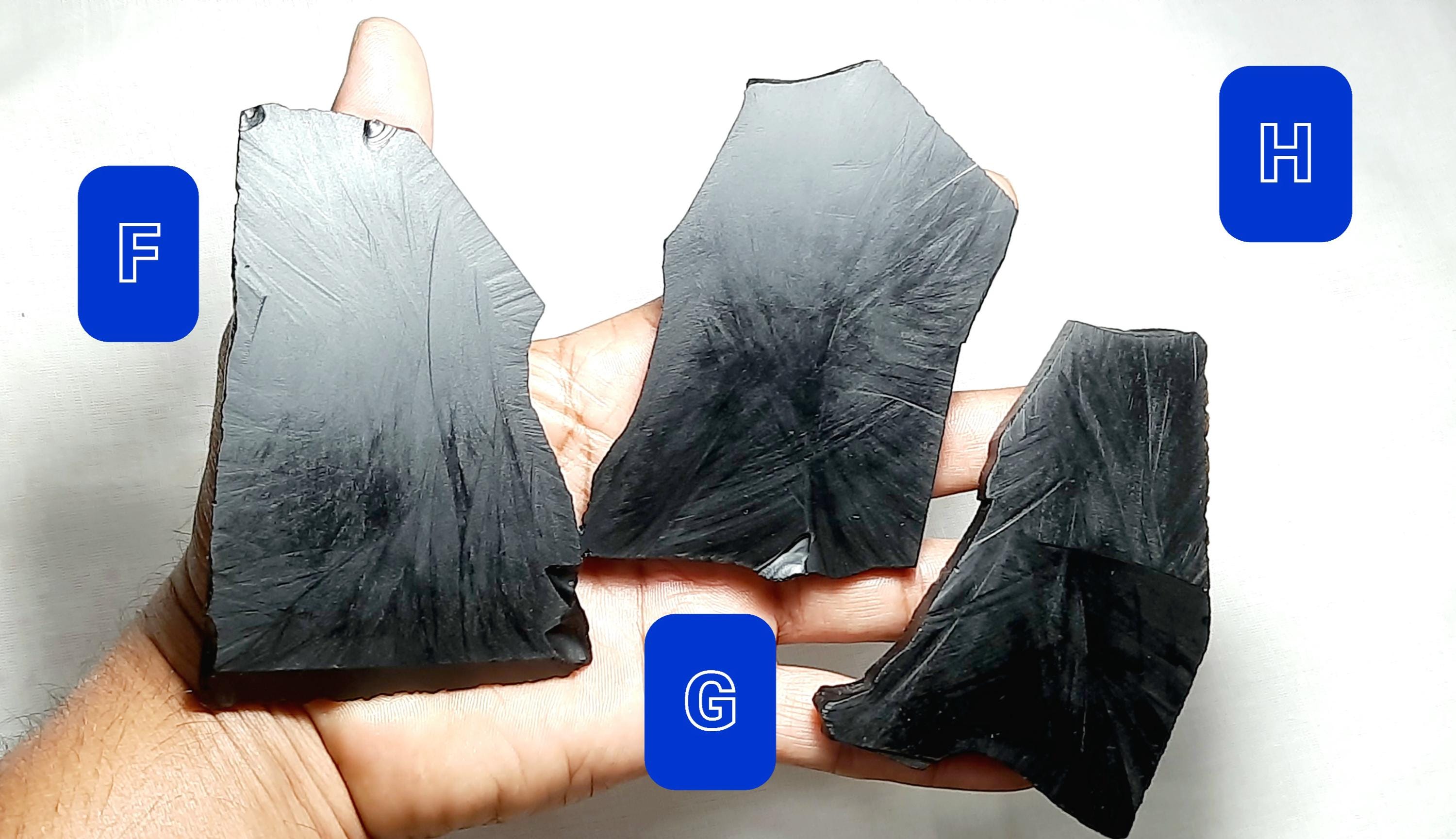 Black Onyx Rough Gemstone:dyed Onyx Slice,unpolished Onyx Rock,raw ...